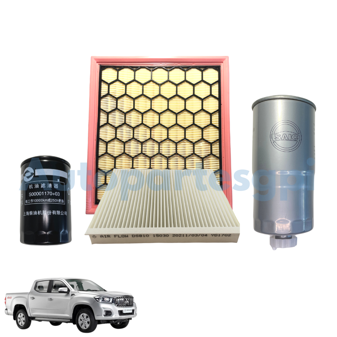KIT DE FILTROS PARA MAXUS T60 2.8LT - Autopartes Gran Pacífico